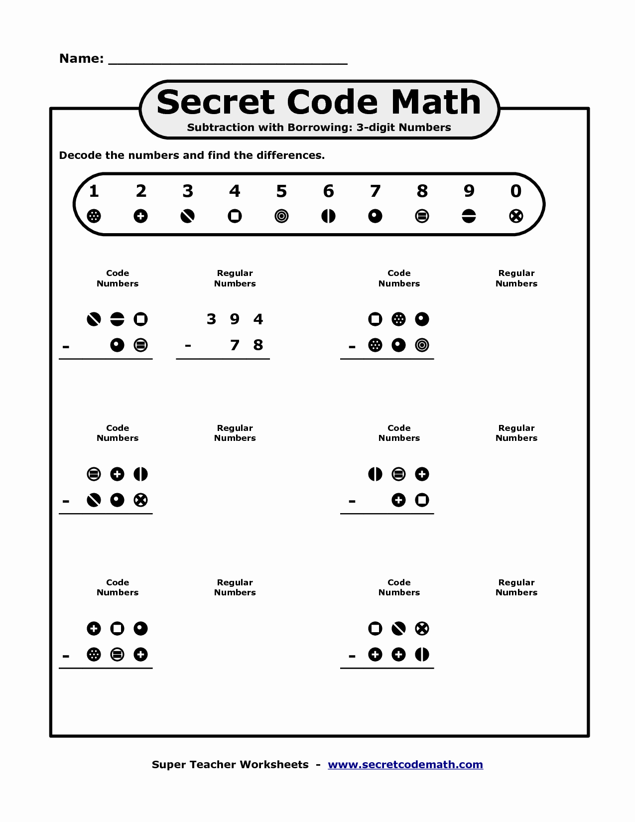 Tutorial 30 Professionally Cracking The Code Math Worksheets Simple