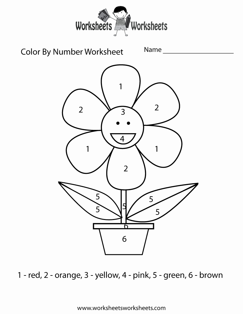 Easy Color By Number Worksheets Awesome Easy Color By Number Worksheet 