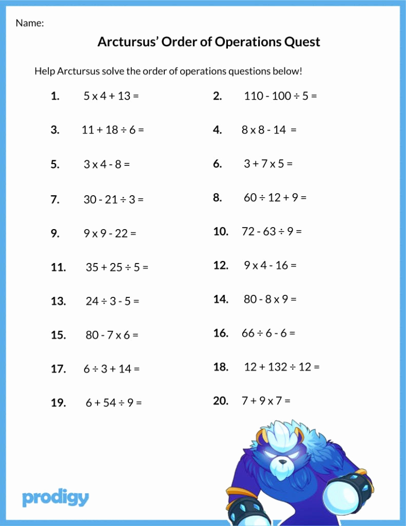 Practice 30 Creative Pemdas Practice Worksheets Simple Template Design