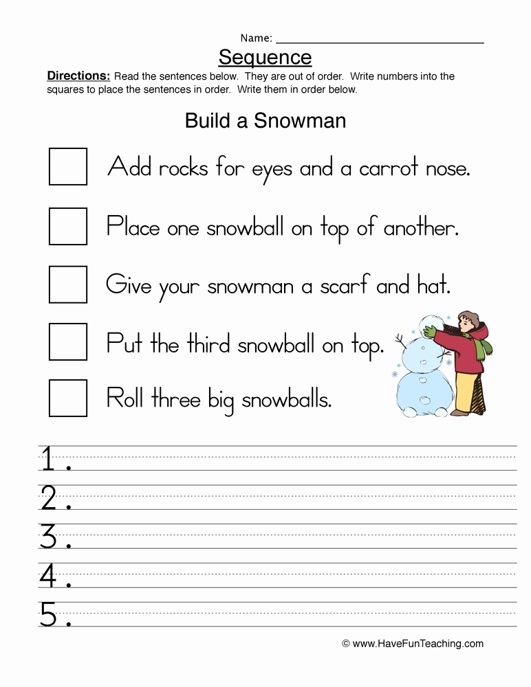 Sequencing Worksheets Sequencing Worksheets